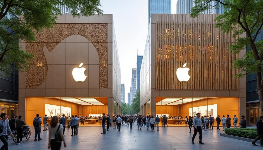 Apple dévoile ses espaces innovants en Inde et Chine